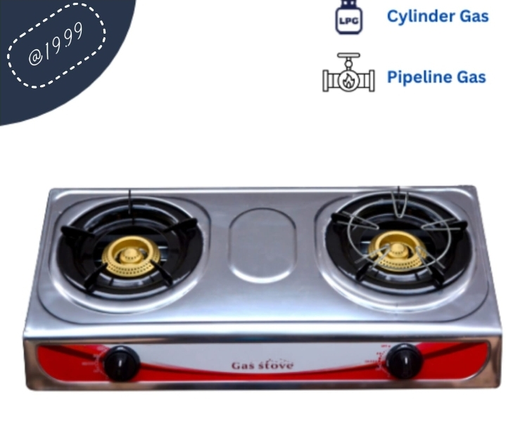 Stainless Steel 2 Plates Gas Stove - Edward Cart